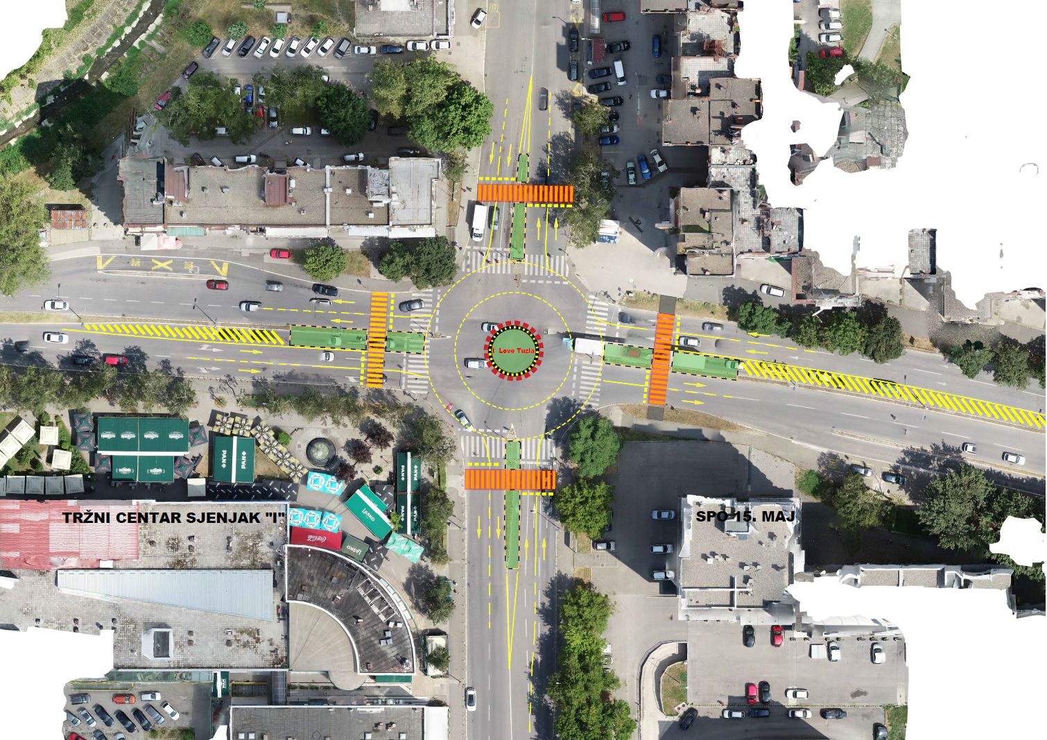 Grad Tuzla: Uskoro izmjena režima saobraćaja na raskrsnici Brčanska ...